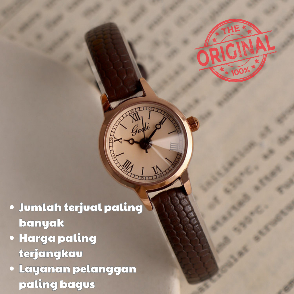 Jual GEDI LUNA MINI Jam Tangan Wanita Korea Strap LEATHER Analog ...