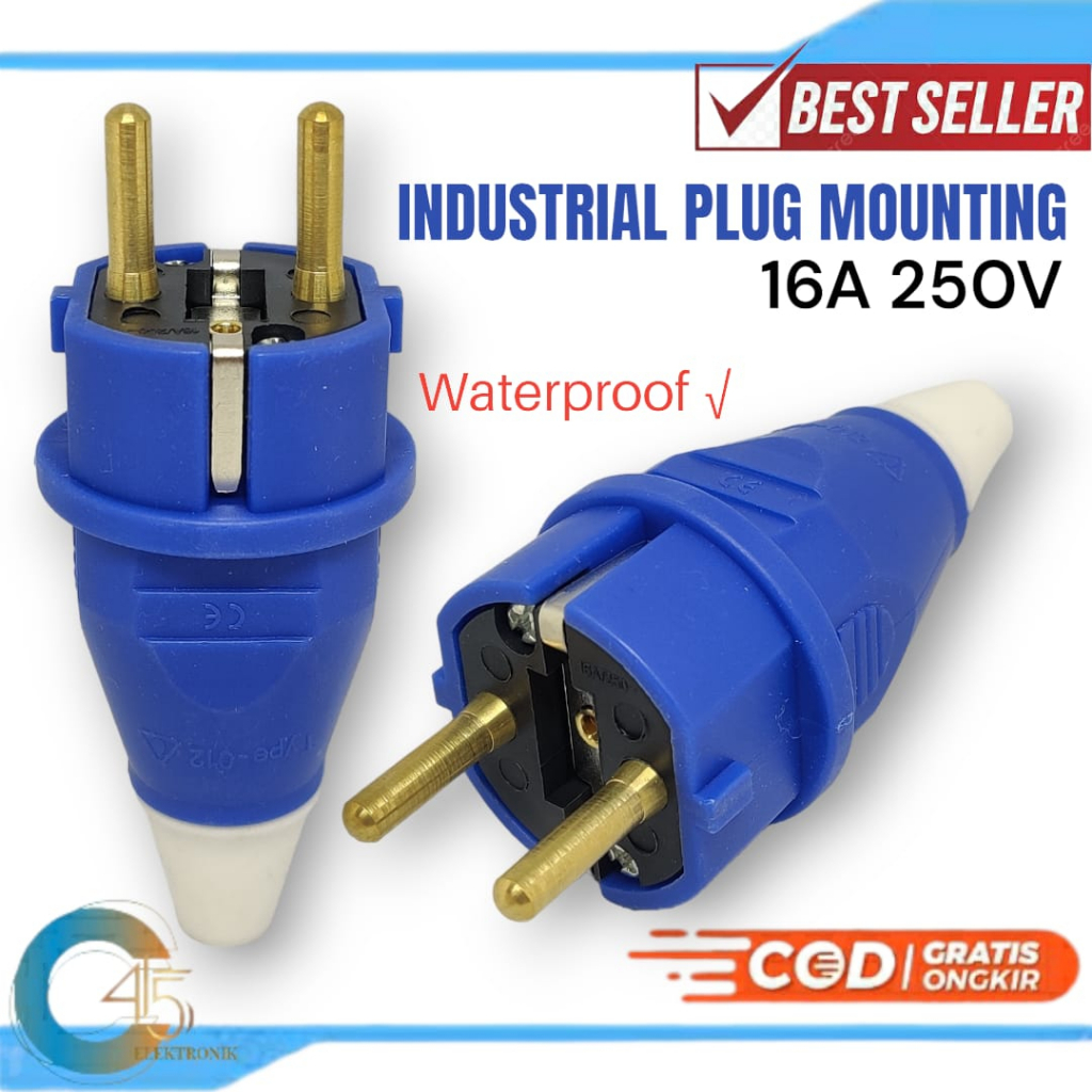 Jual Plug Mounting Male Steker Waterproof Steker Plug Mounting 2P 16A ... Jual Plug Mounting Male Steker Waterproof Steker Plug Mounting 2P 16A ...