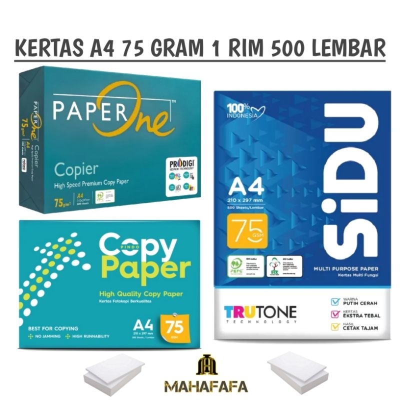 Jual Kertas A4 75 Gram 1 Rim 500 Lembar Shopee Indonesia