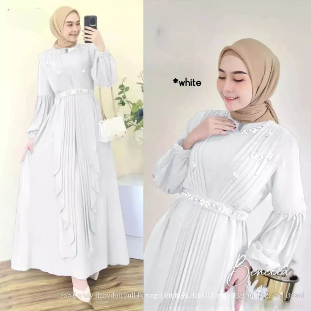 Jual Payet Benecia Dewasa / Gamis Muslim Wanita Matt Ceruty Babydoll ...