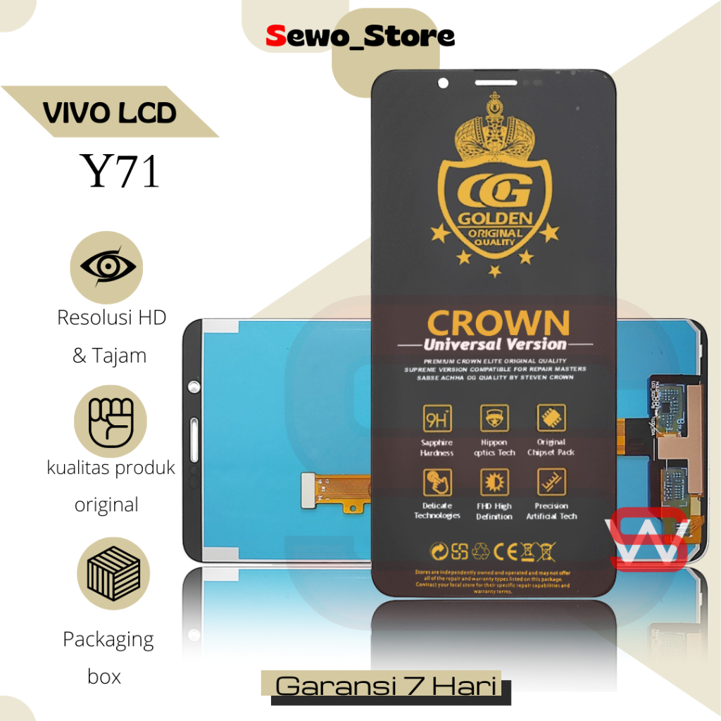 Jual LCD VIVO Y71 FULLSET / TOUCHSCREEN VIVO Y71 1724 ORIGINAL COMPLETE ...