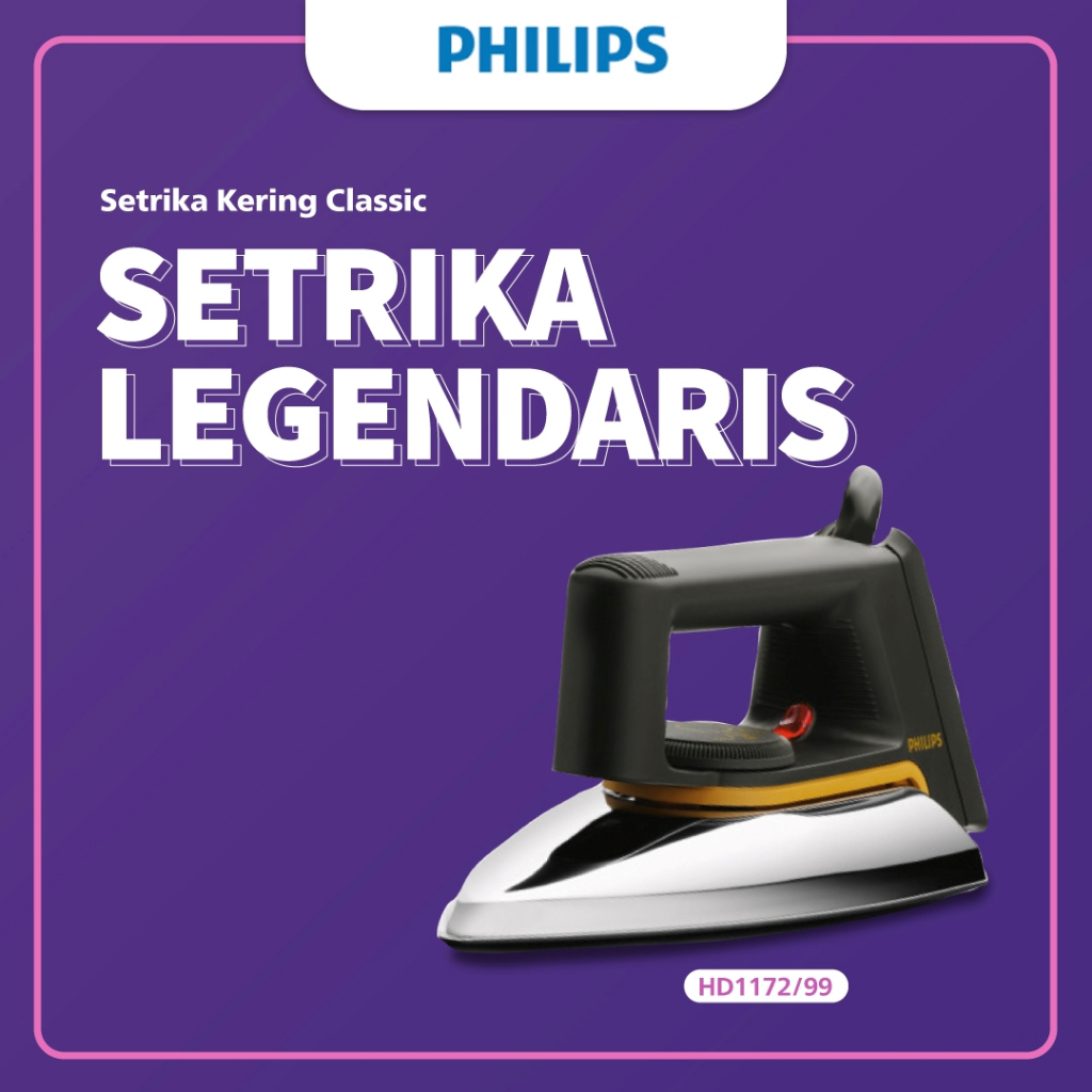 Jual SETRIKA PHILIPS HD1172 / HD-1172 / HD 1172 [350 WATT / DRY IRON ...