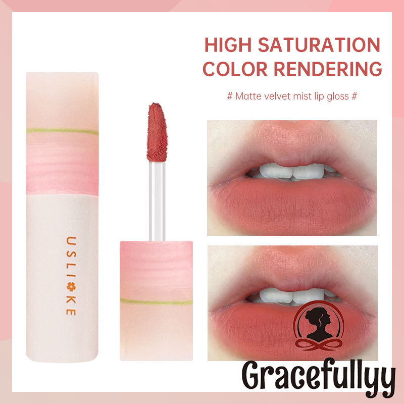 Jual [COD]USLIKE Lipstik Lip Balm Velvet-mist Matte Tahan Air Tahan ...