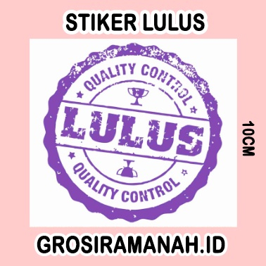 Jual CETAK STIKER STICKER STEMPEL LULUS TRANSPARAN UNTUK XBANNER WISUDA ...