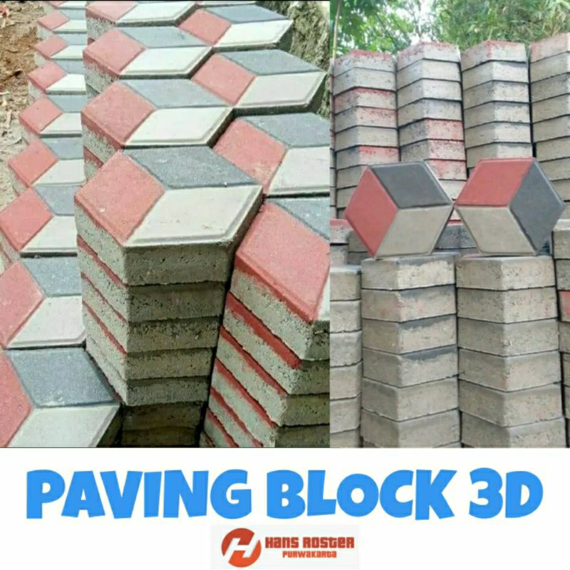 Jual Paving Block 3D/Paving Block Hexagonal/Grass Block/Paving All ...