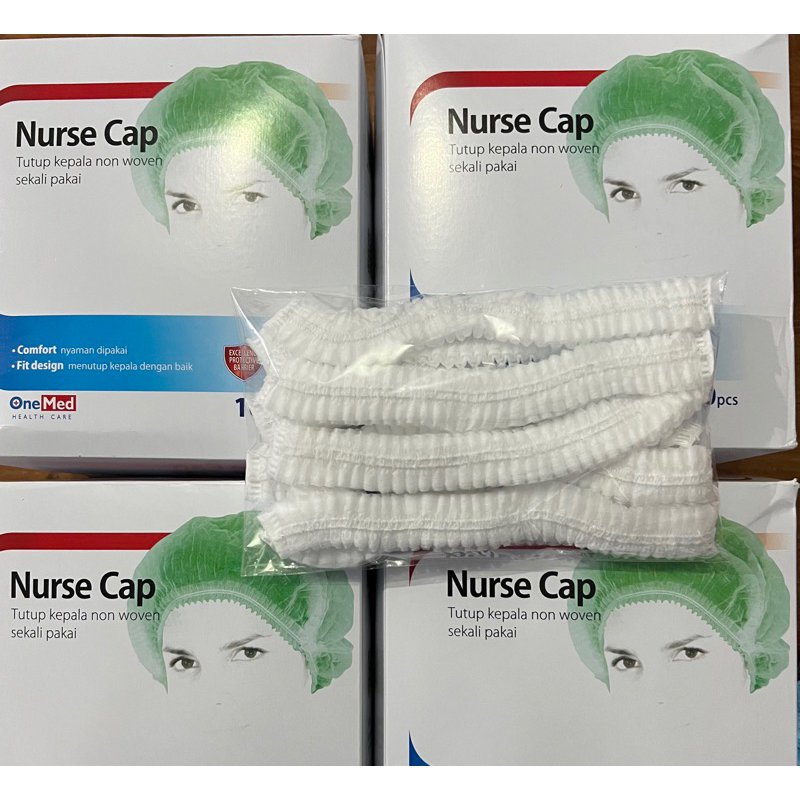 Jual ONEMED NURSE CAP ISI 10 PCS PENUTUP TUTUP KEPALA | Shopee Indonesia
