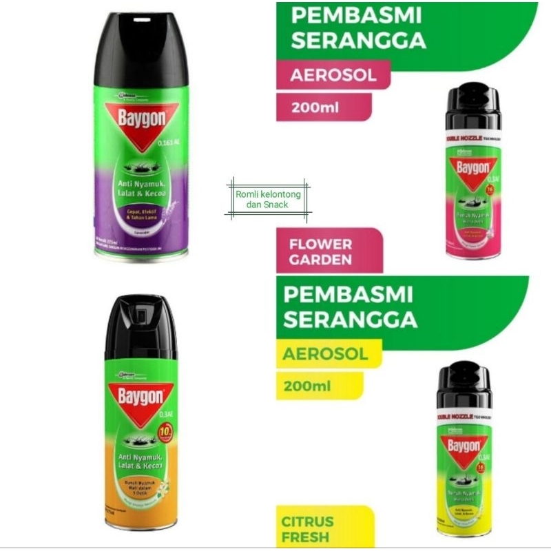 Jual Baygon 200ml Aerosol Insektisida Pembasmi Nyamuk Dan Kecoa Sprai ...