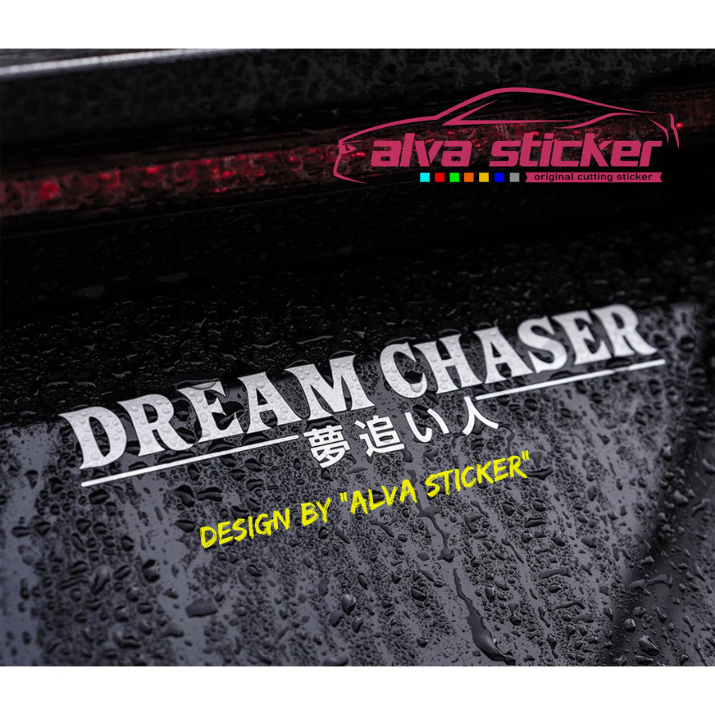 Jual promo terbaru sticker dream chaser jdm style stiker kanji kaca ...