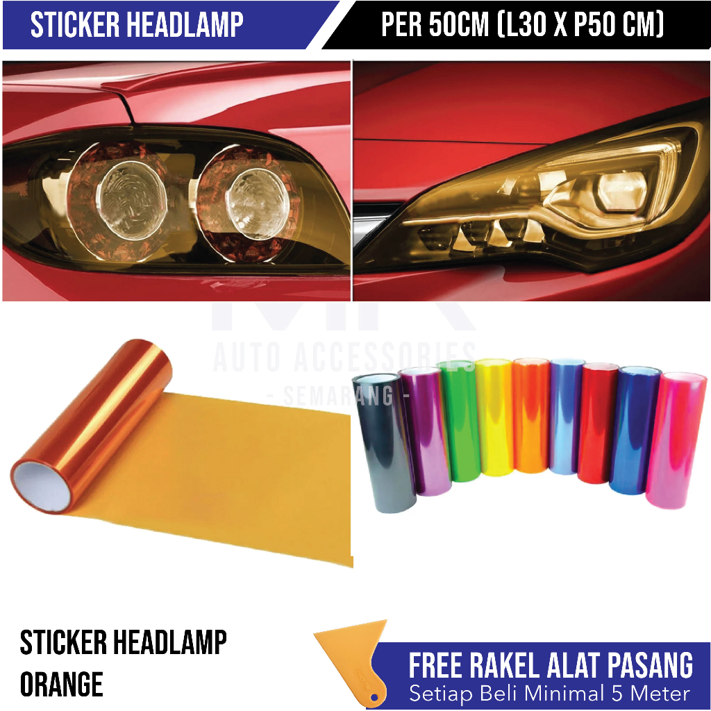 Jual STIKER STICKER HEADLAMP STOPLAMP LAMPU WARNA UNTUK MOBIL DAN MOTOR ...