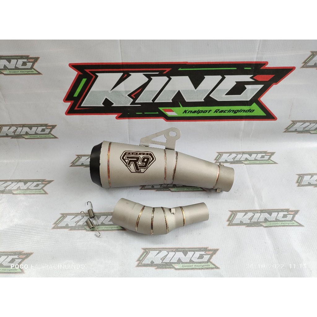 Jual knalpot racing R9 GP series titaniumsanblasting cb 150 r cbr 250 ...