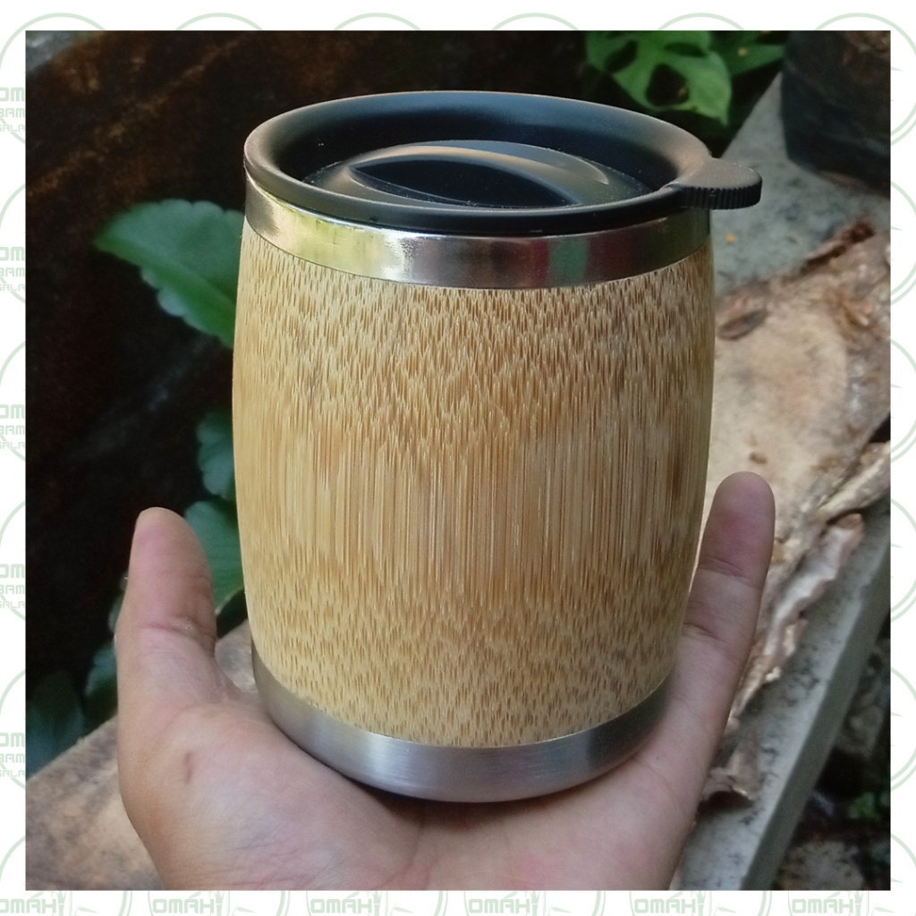 Jual Gelas Mug Costum Bambu Unik Elegan Ukuran Besar Kapasitas 450ml ...