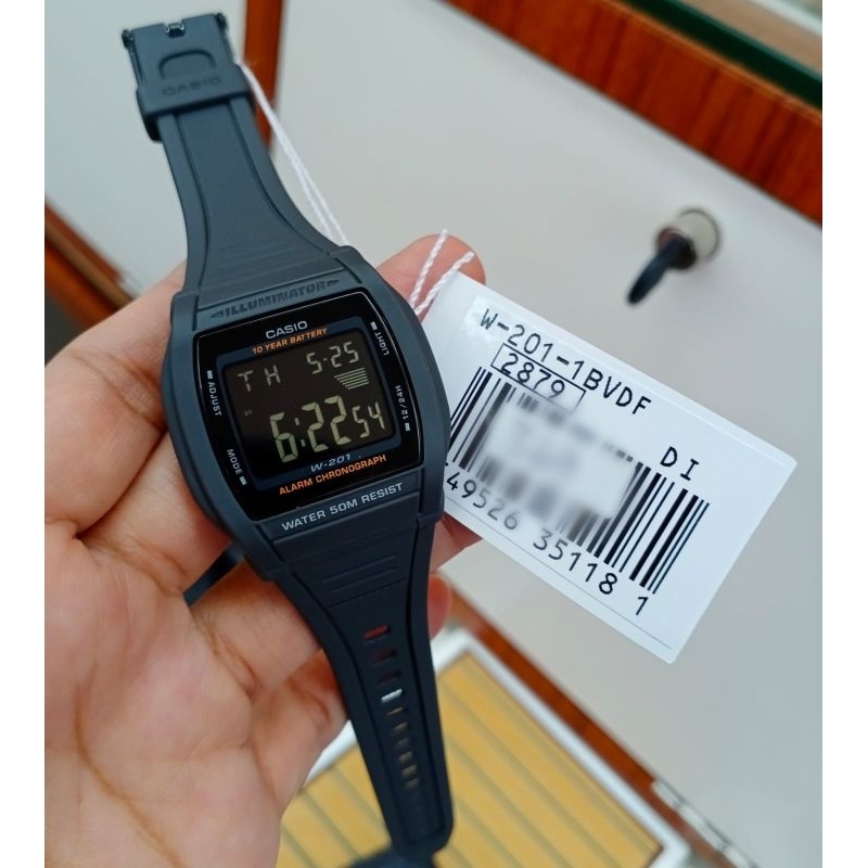 Jual Jam Tangan Casio Pria/Wanita W-201-1B Original w201 | Shopee Indonesia