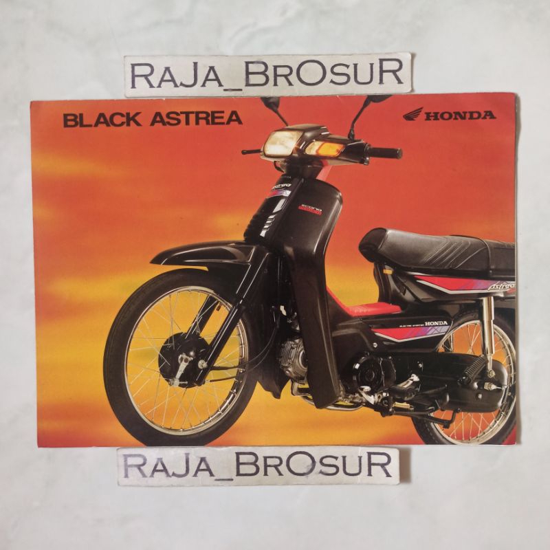 Jual Poster brosur katalog leaflet jadul lawas Honda Black Astrea Grand ...