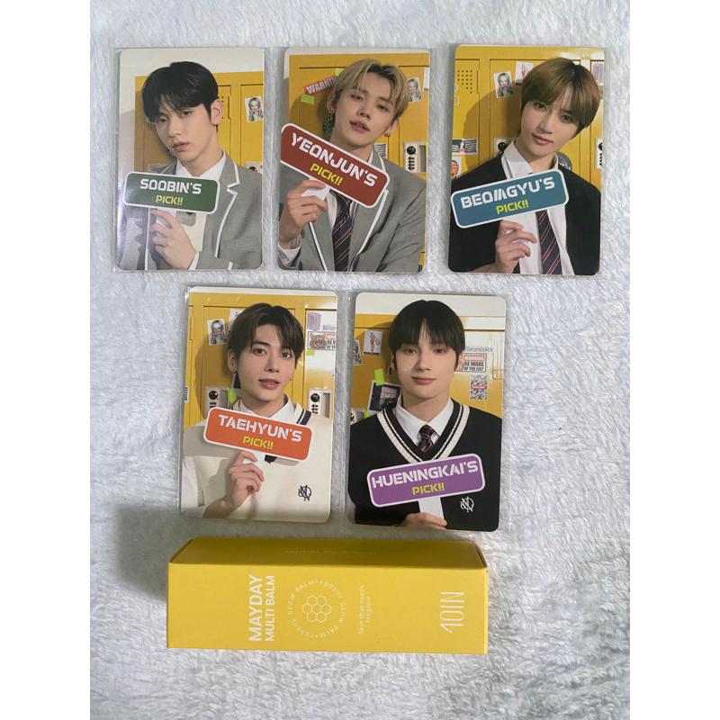 Jual Photocard TXT X 4OlN Foreul School Look Event KR Soobin Yeonjun Beomgyu Taehyun Hueningkai ...