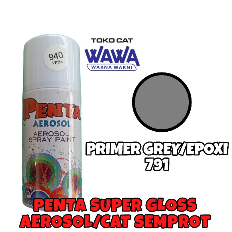 Jual cat semprot penta aerosol super gloss primer grey epoxi cat dasar ...
