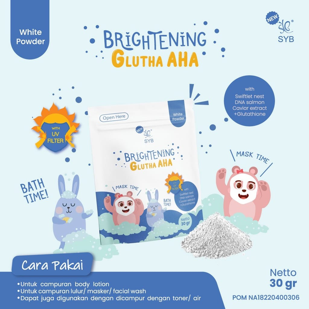 Jual SYB Brightening Glutha AHA White Powder | Shopee Indonesia