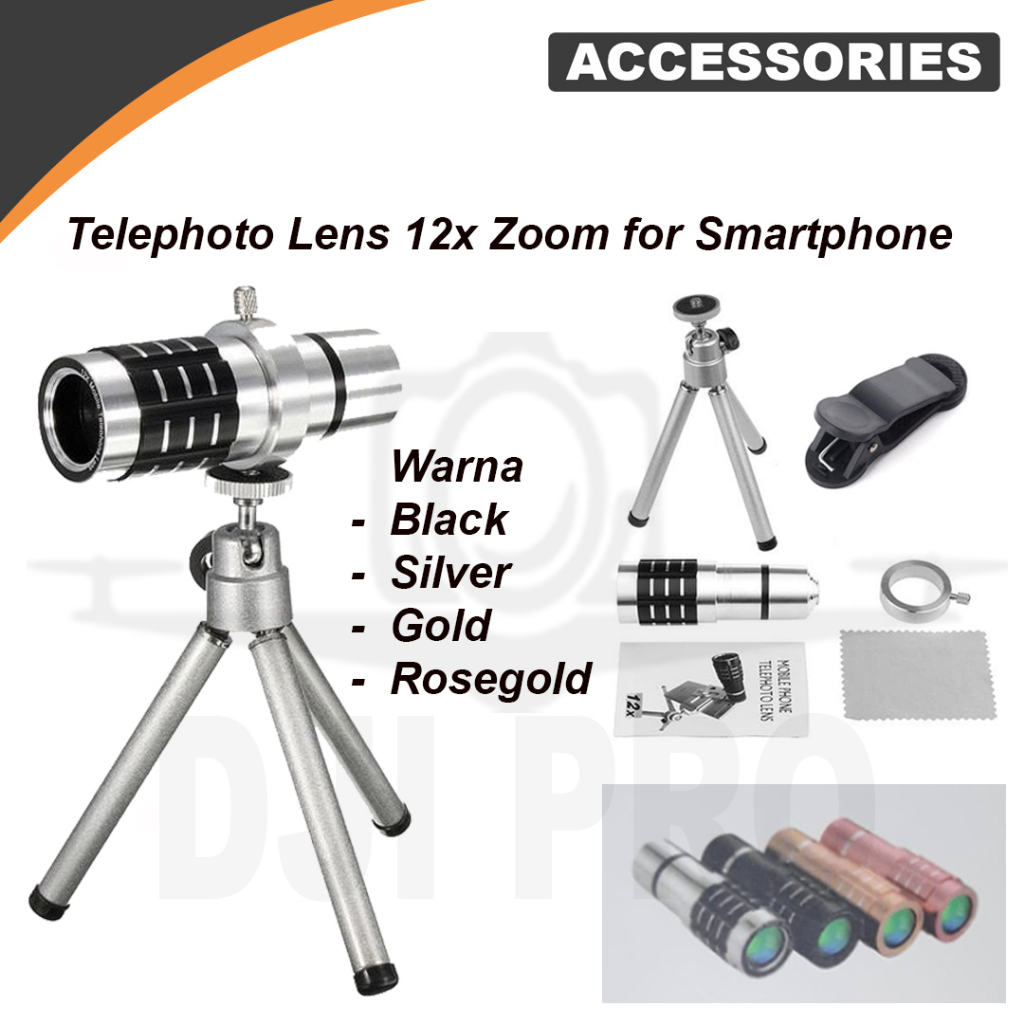Jual Lensa kamera handphone hp 12x zoom portable mobile phone tele lens ...