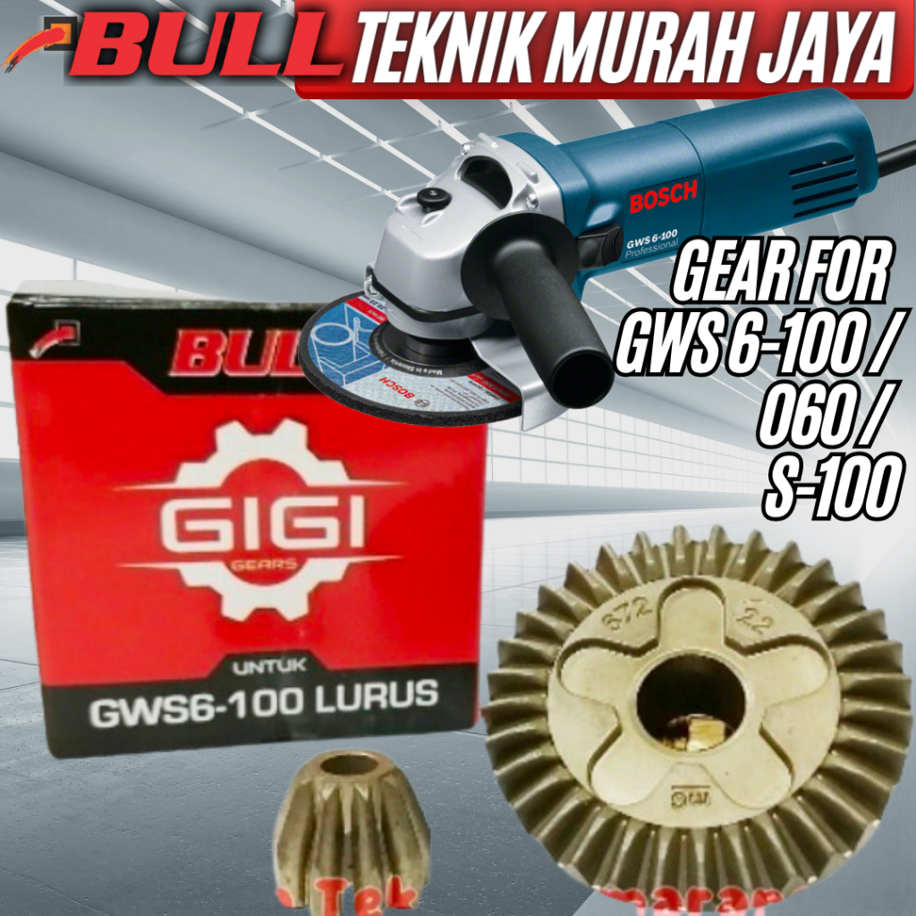 Jual BULL Gear Gir GWS 6-100 / 060 / S-100 Nanas Model Lurus Gerinda ...
