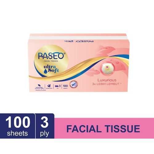 Jual Paseo Ultra soft tisu 100 sheet 3ply luxurious Tissue | Shopee ...