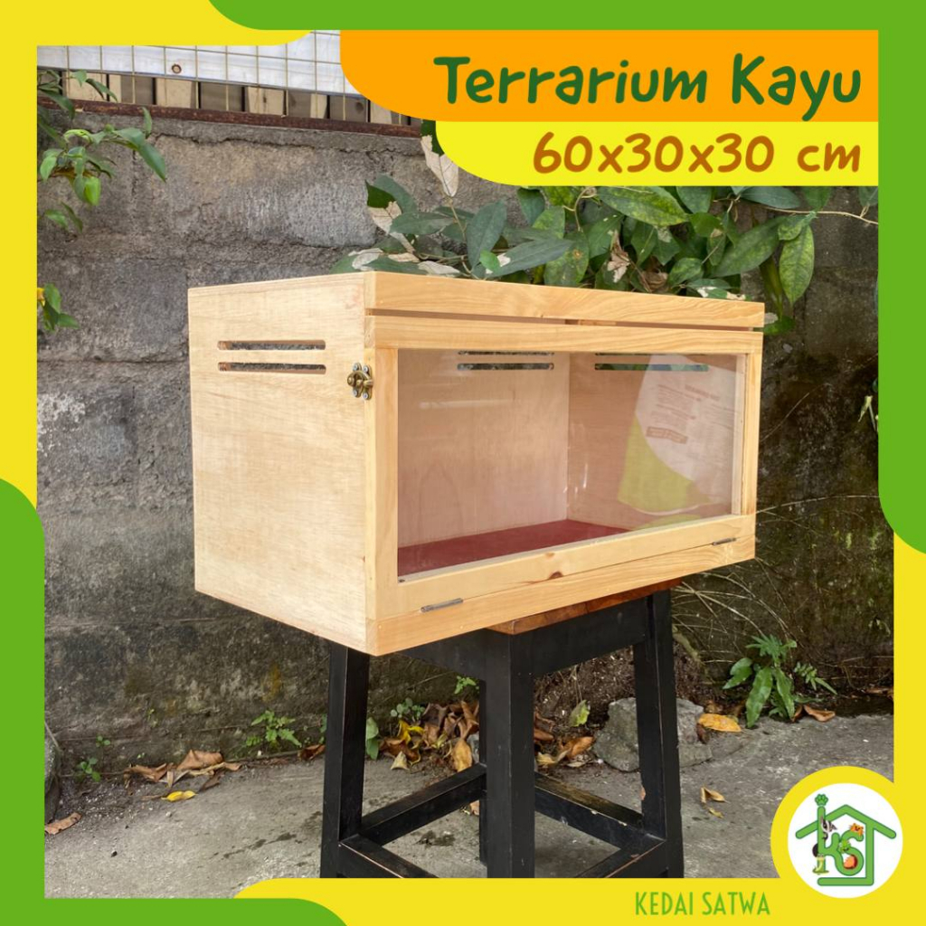 Jual Terrarium Kayu Kandang Reptile Reptil | Kandang Ular Sulcata ...