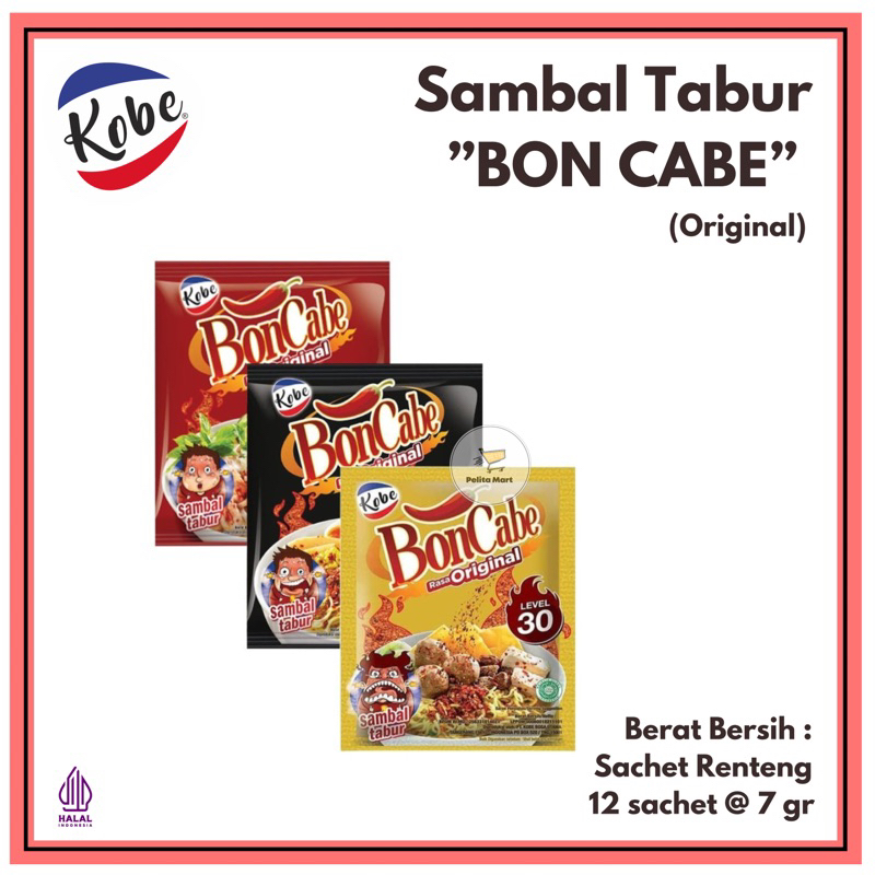 Jual BON CABE Sambal Tabur (Renteng isi 12 sachet @ 7 gr) | Shopee ...