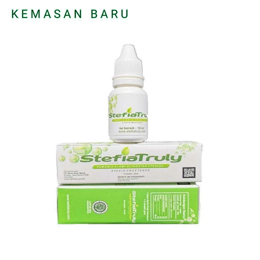 Jual STEFIA Truly Sweetener Daun Stevia Cair Pemanis Gula Nol Kalori 15 ...