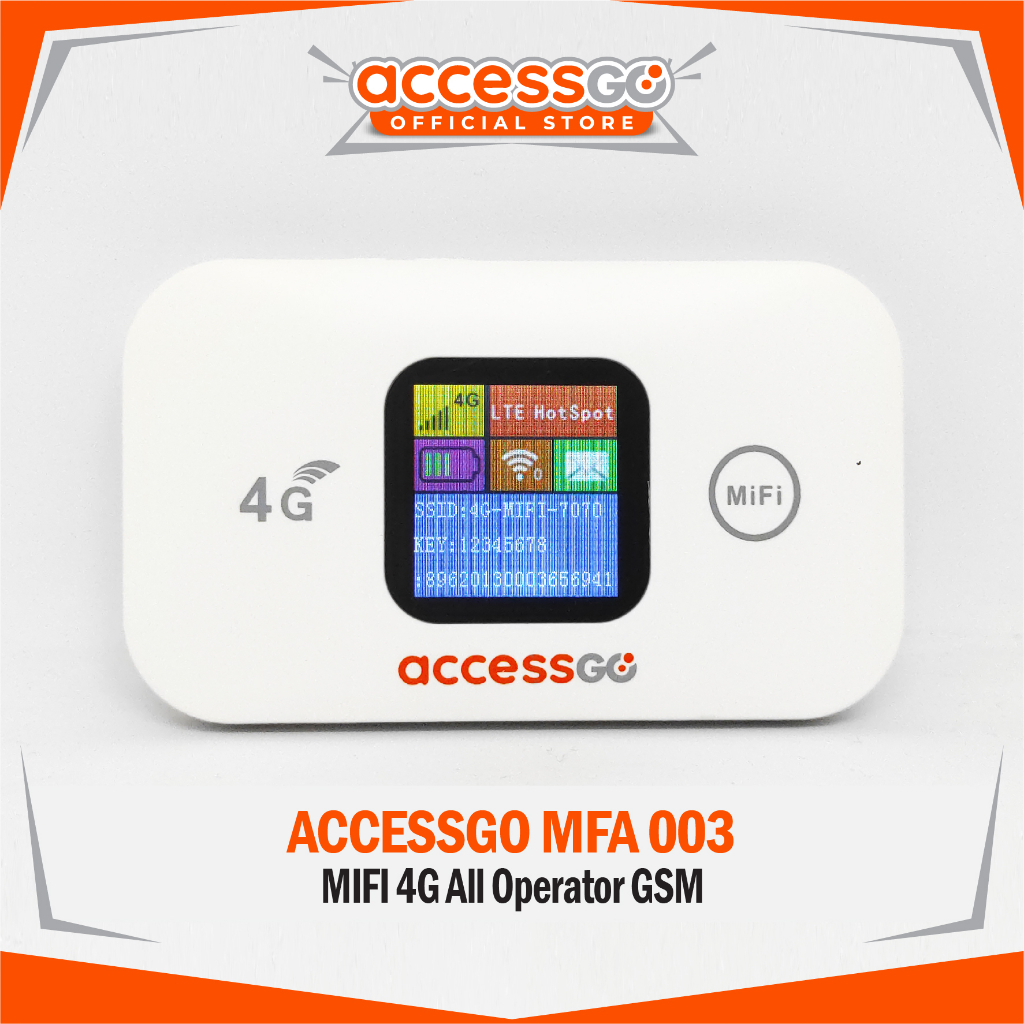 Jual Modem wifi AccessGo MiFi MFA-003 4G With Display All Operator GSM ...