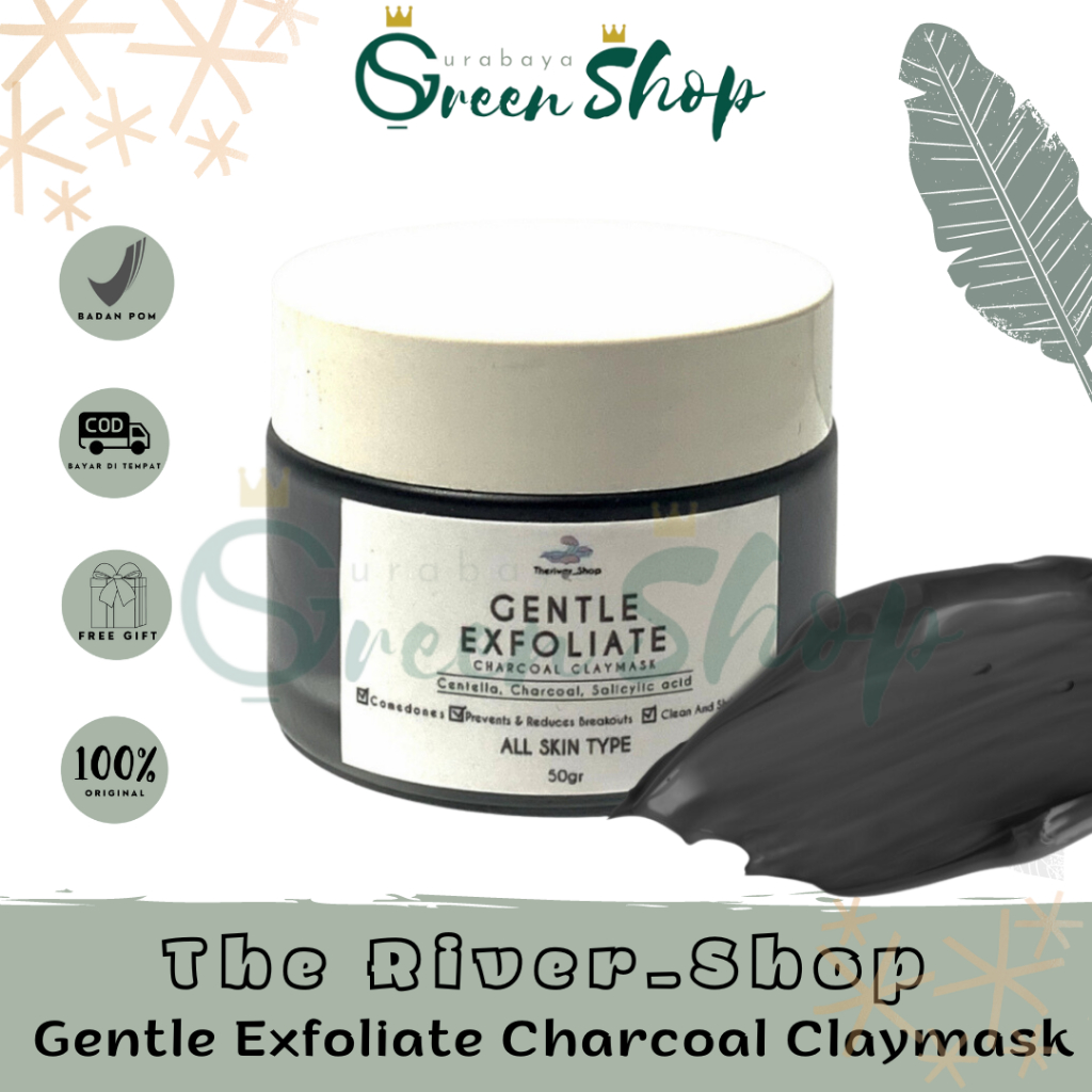 Jual FREE GIFT - THERIVERSHOP CLAY MASK GENTLE EXFOLIATE CHARCOAL CLAY ...