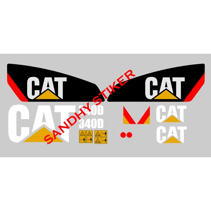 Jual Stiker Alat Berat Caterpillar 340D sticker Excavator | Shopee ...