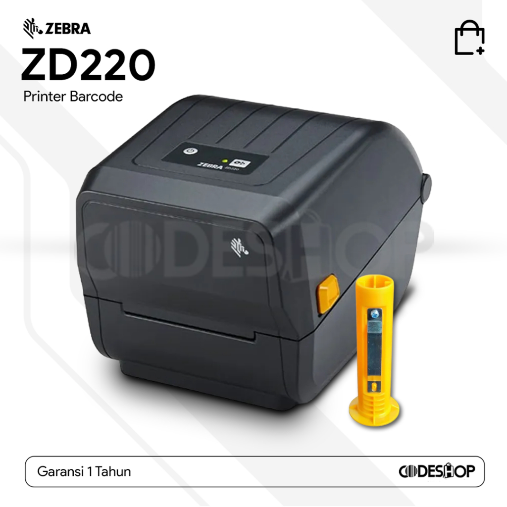 Jual Zebra ZD220 Printer Label Stiker Resi Plus Spindle Ribbon Barcode ...