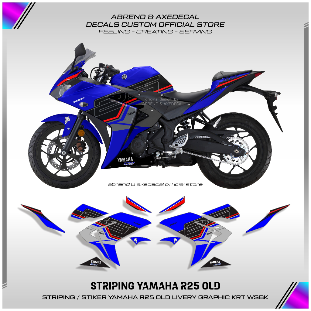 Jual DECAL STRIPING R25 LIVERY GRAFIS KRT 2023 RACING /STIKER MOTOR ...