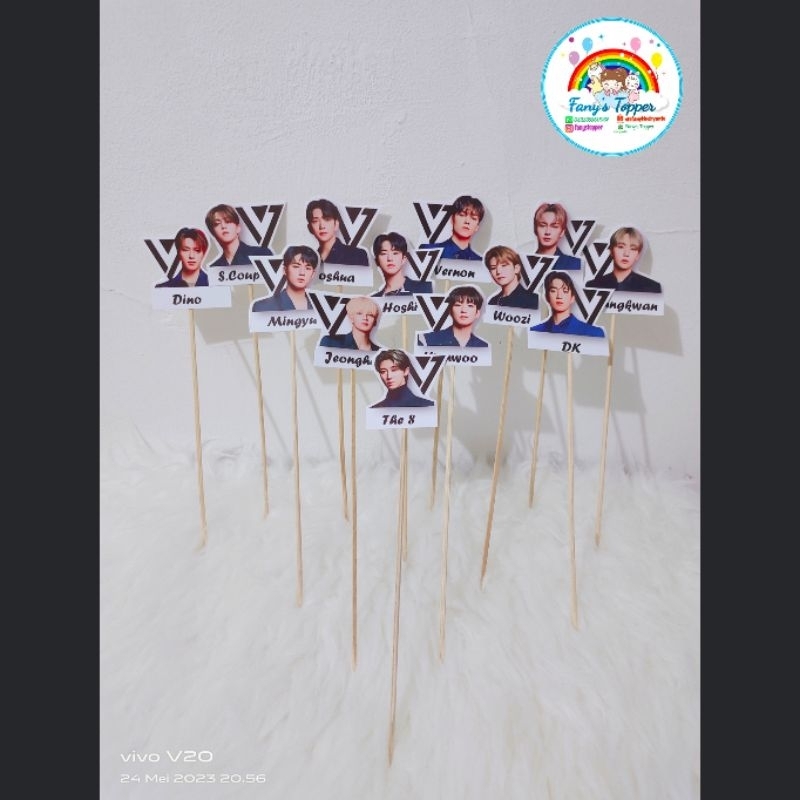 Jual Hiasan Bucket Bunga Tusukan Bucket Seventeen Kpop Topper Kpop ...