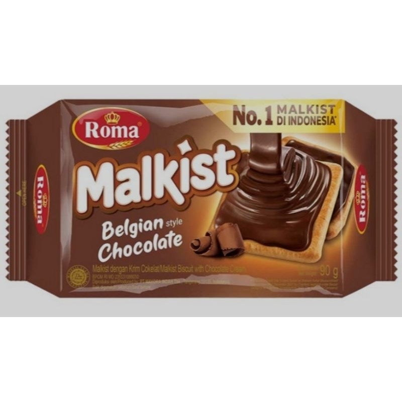 Jual Roma Malkist Belgian Style Chocolate Crackers 90g | Shopee Indonesia