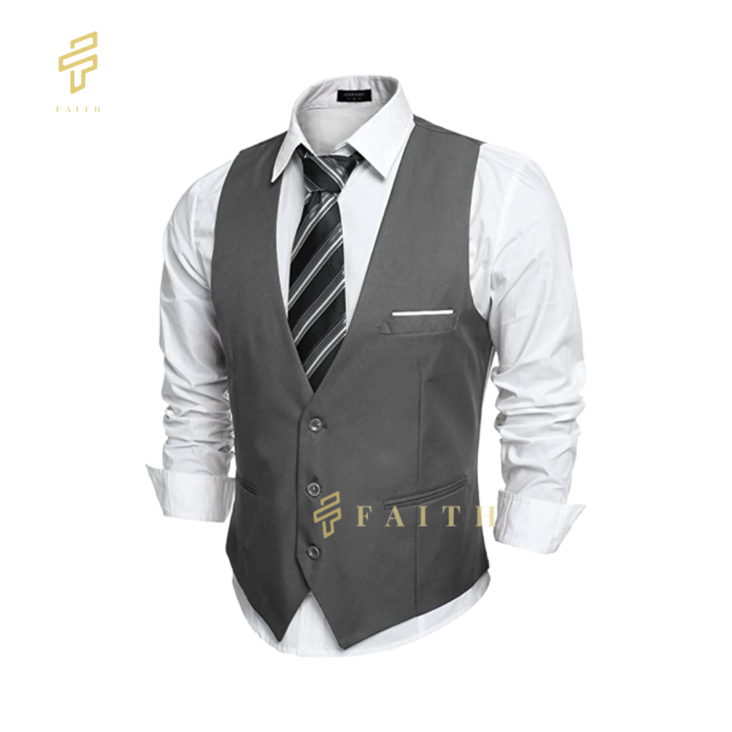 Jual Faith - Rompi Jas Dewasa Warna Abu Tua Rompi Jas Pria Dewasa Vest ...