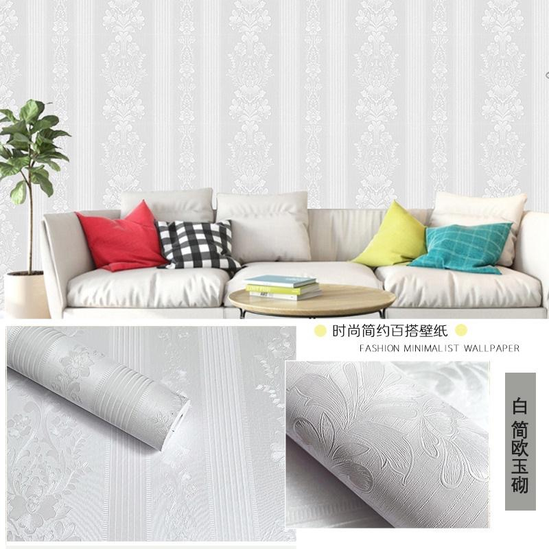 Jual Wallpaper Dinding Ukuran 45 Cm X 10 M Motif Polos Pastel Biru Pink