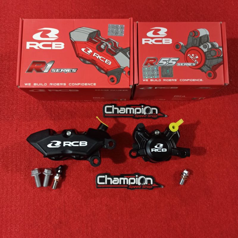 Jual Paket Kaliper Rem RCB Racing Boy Original 4 Piston 2 Piston R1 R55 ...