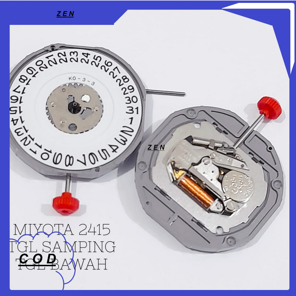 Jual Mesin Jam tangan Original Miyota 2415 tanggal samping dan bawah Asli | Shopee Indonesia
