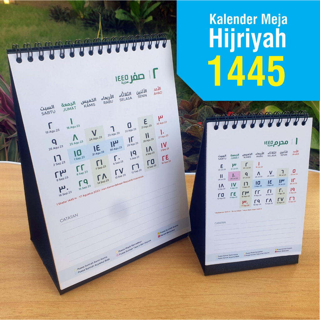 Jual Kalender Meja 1445 H, versi Muhammadiyah, kalender 1445 ...