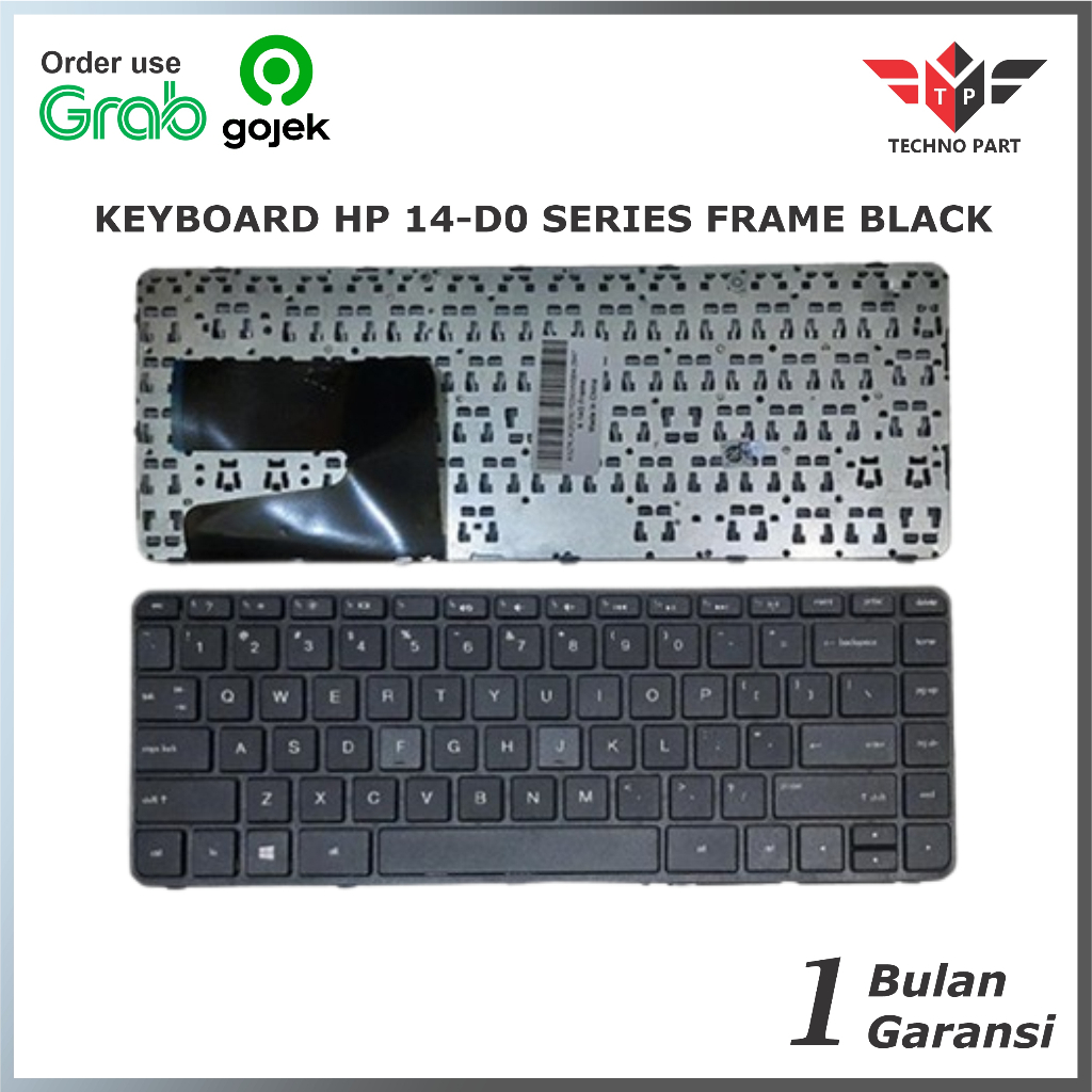 Jual Keyboard Laptop Notebook HP 14 - R019TU HP-14-D0 Hitam Frame ...