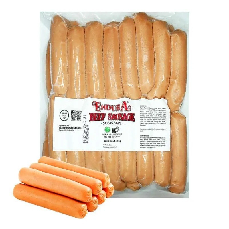 Jual ENDURA BEEF SAUSAGE REGULAR 1KG, SOSIS SAPI 100% HALAL | Shopee Indonesia