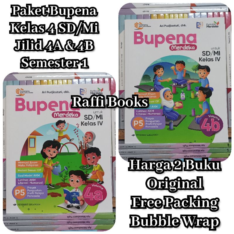 Jual Paket Bupena volume 4A 4B Kelas 4 SD/Mi Kurikulum Merdeka Erlangga | Shopee Indonesia