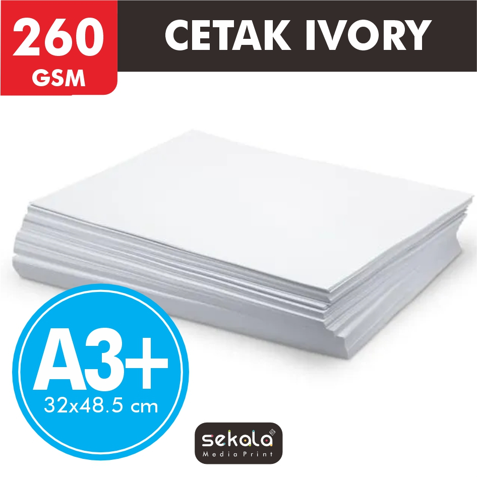 Jual (32x48,5 cm) Cetak Ivory 260 gsm A3+ Murah Tanpa Minimal Order ...