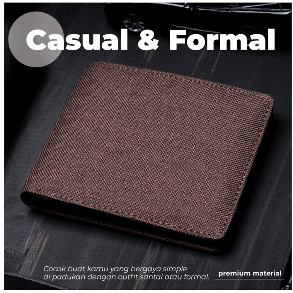 Jual Dompet Kanvas Pria Lipat Dua C-90 Men Wallet Casual Dompet Pria ...