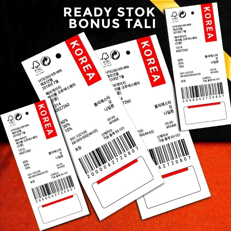 Jual hang tag label baju won kolom price tag hantag murah handtag ...