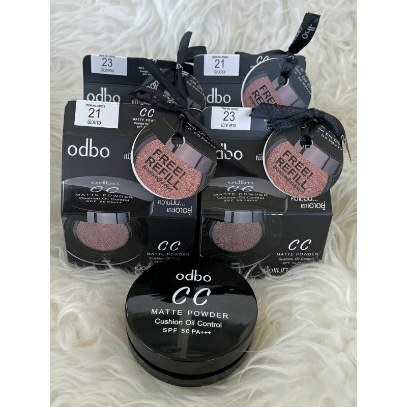 Jual ODBO CC MATTE POWDER CUSHION OIL CONTROL SPF 50 PA+++ ORIGINAL THAILAND | Shopee Indonesia