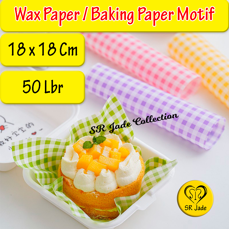 Jual [50 Lbr] Kertas Alas Bento Cake Roti Nasi Kue Kertas Gorengan ...