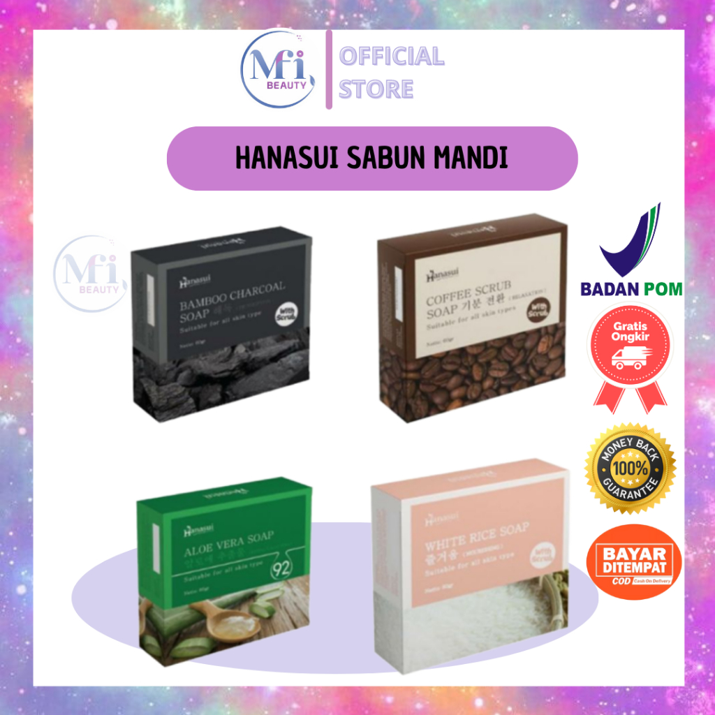 Jual MFI - HANASUI BAR SOAP SABUN HANASUI BPOM 60 GRAM | Shopee Indonesia