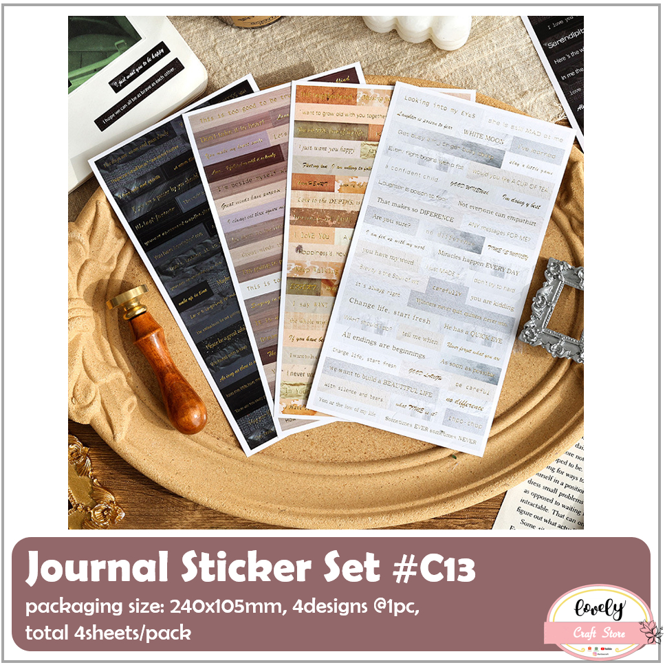 Jual LovelyCraftStore | C13 Deco Sticker Journaling Decoration Sticker ...