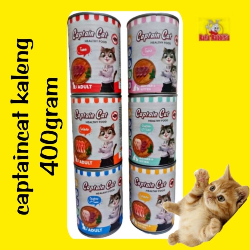 Jual captain cat kaleng 400gram wetfood makanan kucing baru bergizi ...