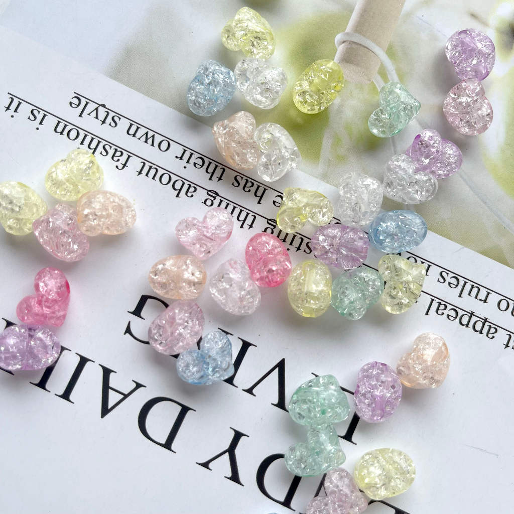 Jual 10 gr Manik-manik Mote Cracked Retak - HEART 02 | Shopee Indonesia